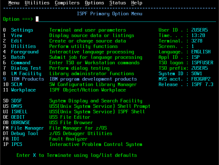 3270エミュレーター操作の基本の「き」 – 「メインフレーム・コンピューター」で遊ぼう